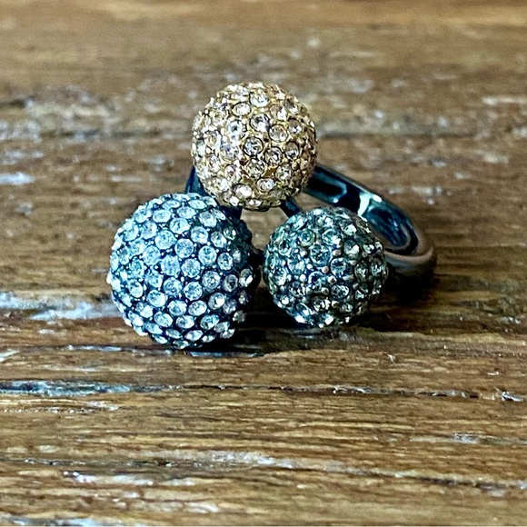 Stella & Dot | Jewelry | Stella Dot Disco Ball Statement Ring Gunmetal ...